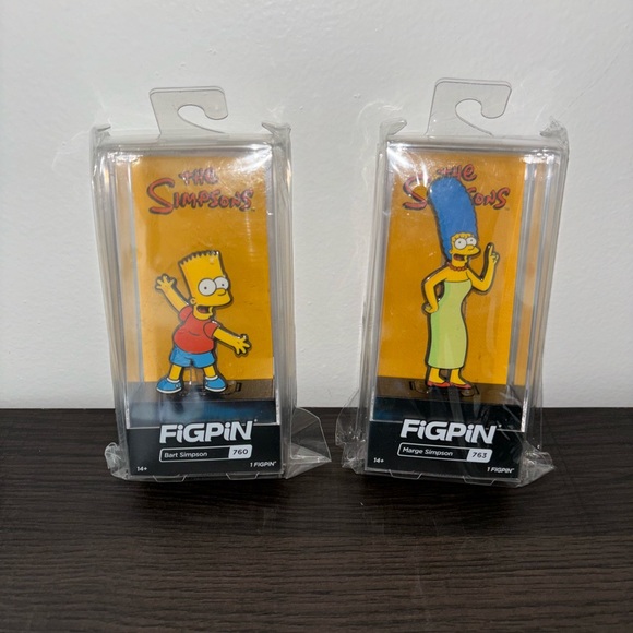 FiG PiN | Accessories | The Simpsons Bart Marge Simpson 3 Fig Pins ...